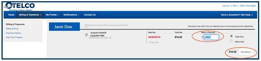 Customer Billing Information