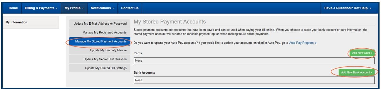 Customer Billing Information